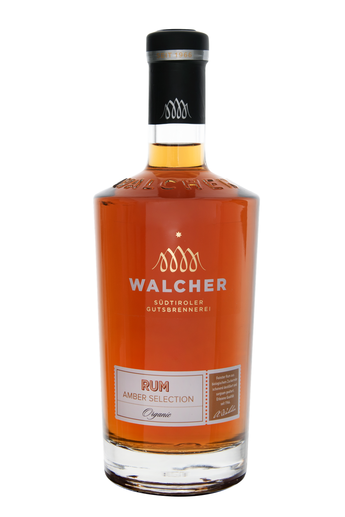 Organic Rum Amber Selection Rom Walcher Biostilla