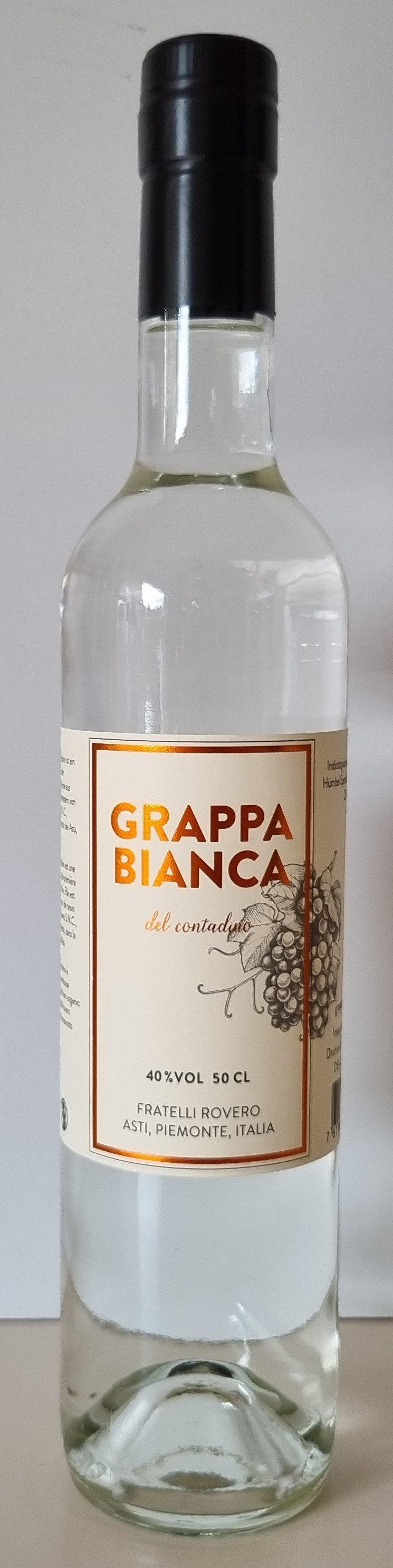 Grappa bianca del Contadino Bio 50 cl.